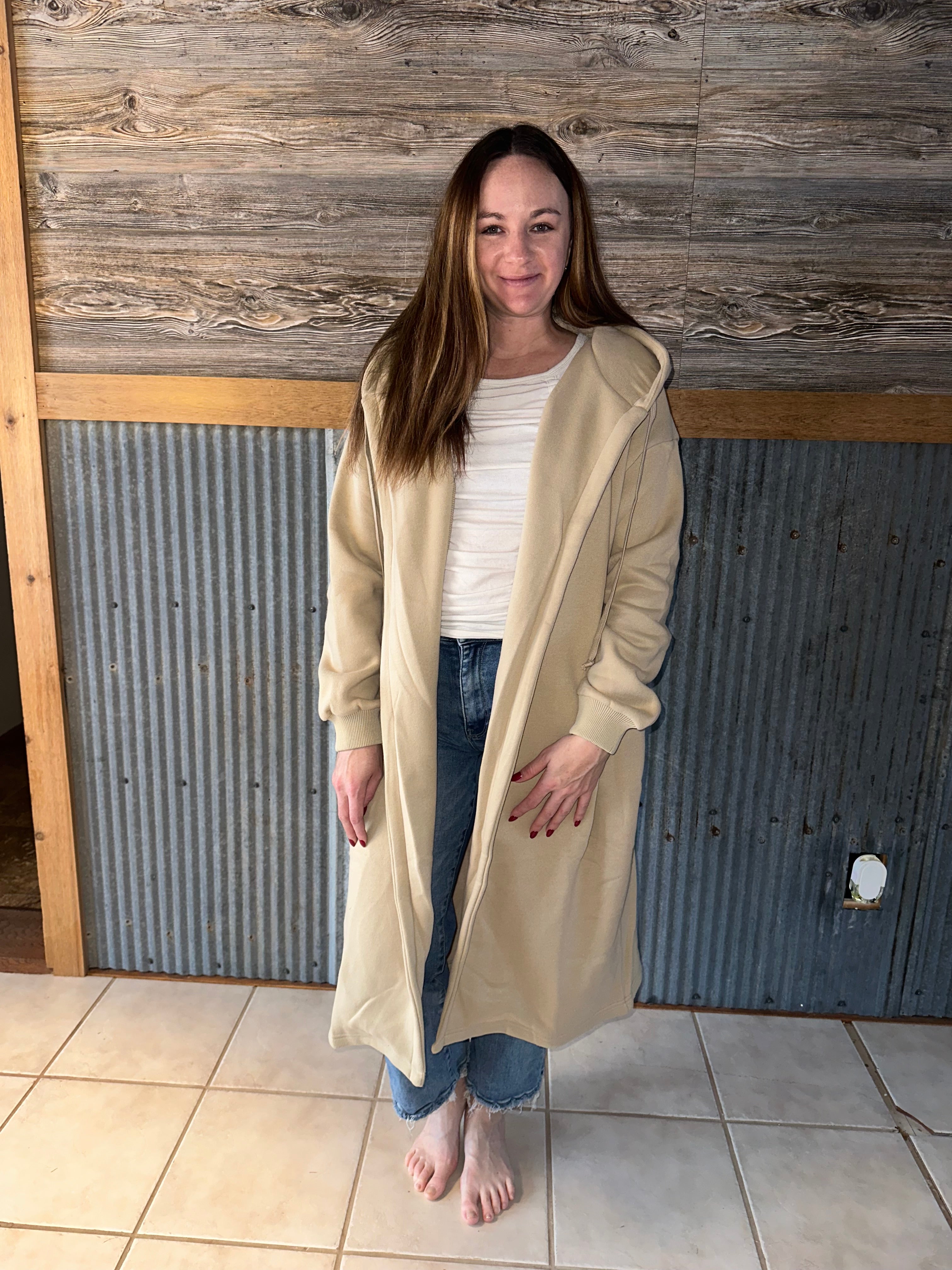 Terry Hood Coat – Wildflower Boutique